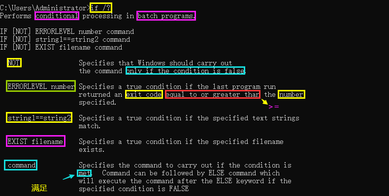 Windows cmd命令(三)if指令_cmd if-CSDN博客