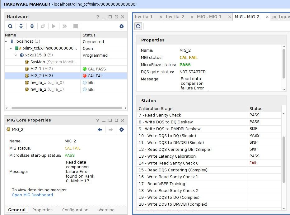 ultrascale FPGA编译时遇到ddr4的mig核出现DQS CAL FAIL；2021-05-17_mig cal fail-CSDN博客