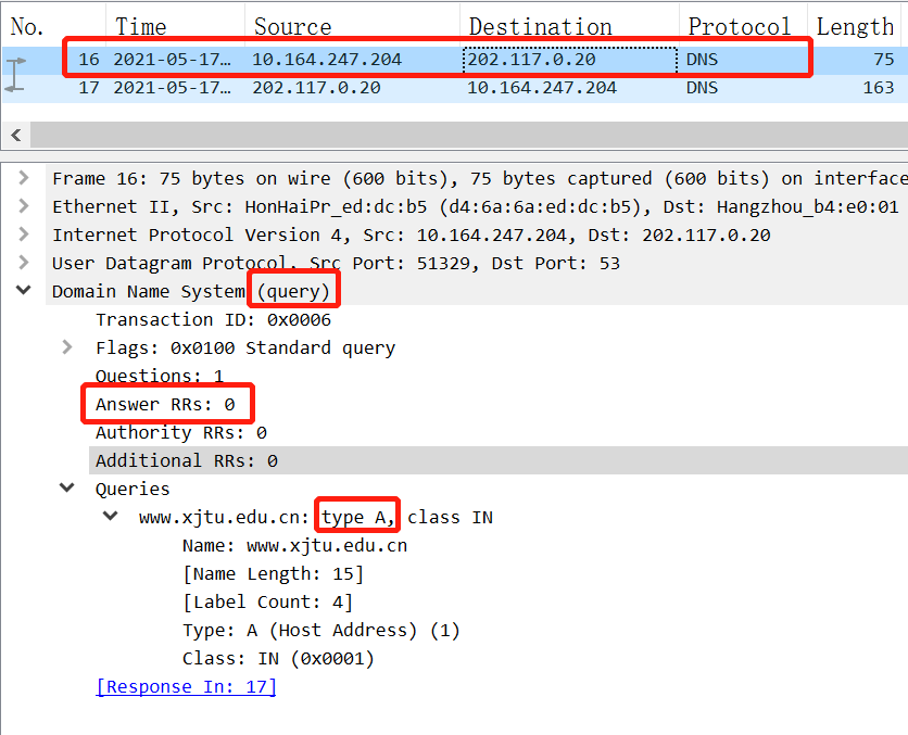 Wireshark Labs(3): DNS v7.0_wireshark lab: dns-CSDN博客