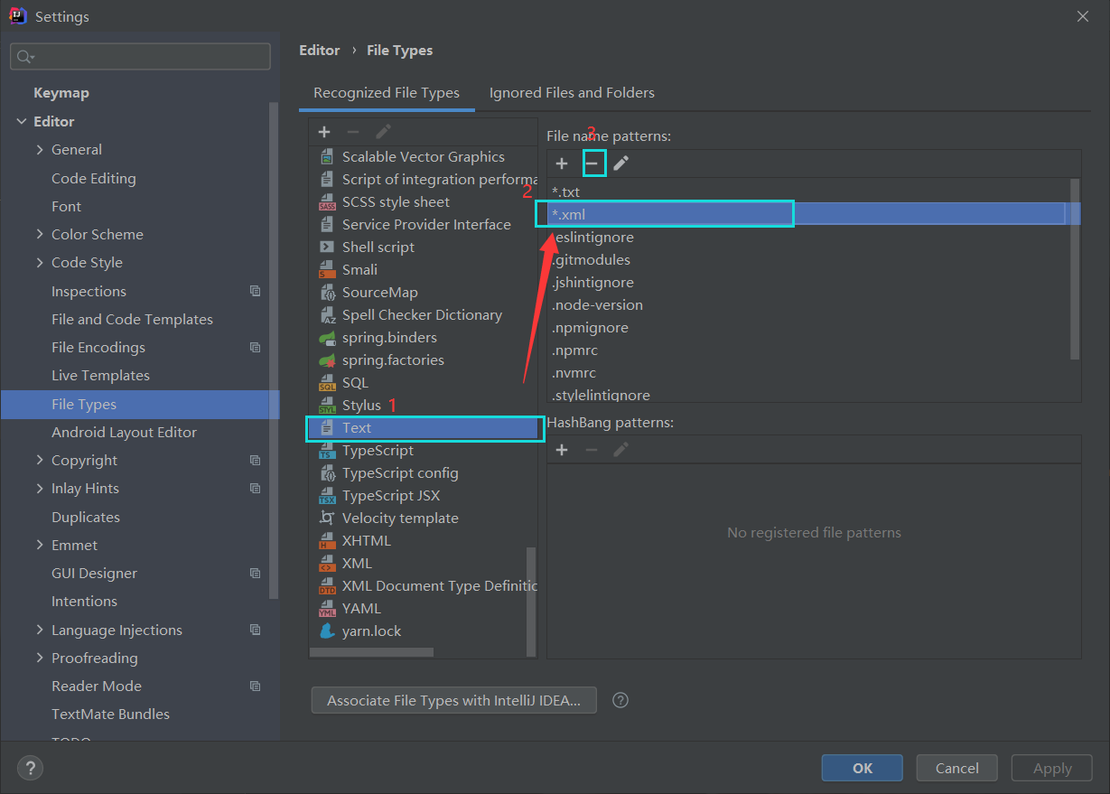 Idea 中 xml文件显示为普通的text，没有高亮提示_idea xml sql关键字不高亮-CSDN博客