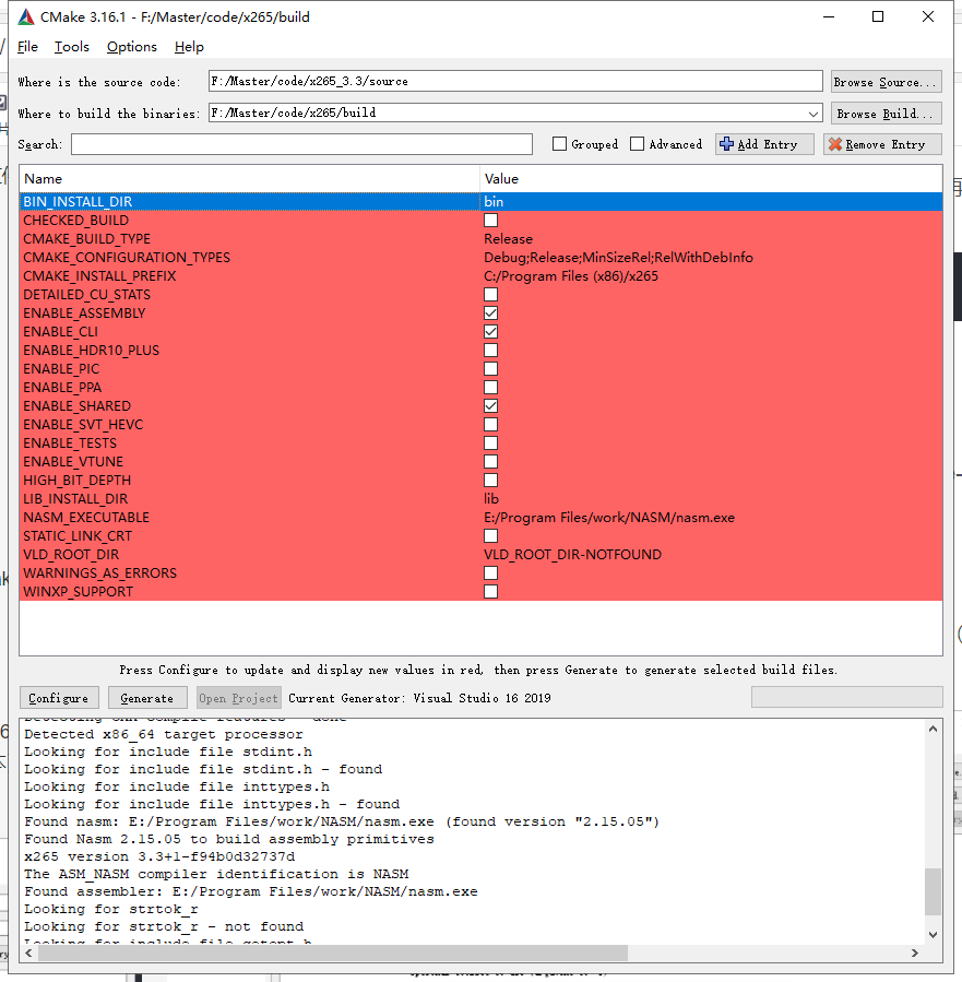 【X265】Win10环境编译x264 / x265，调用libx264 / libx265-CSDN博客