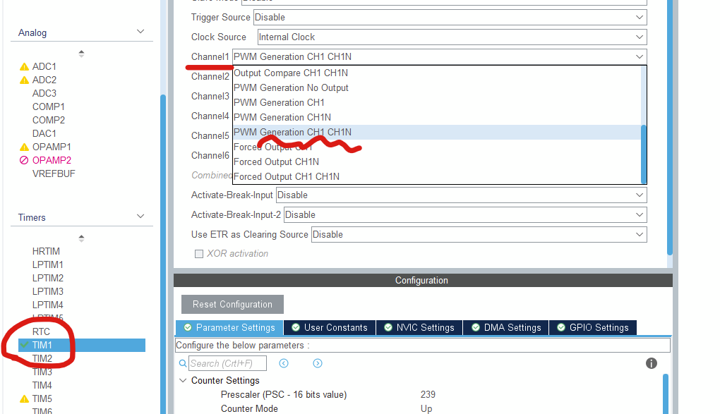 用CubeMX配置STM32输出互补PWM并设置死区时间_cube互补pwm-CSDN博客