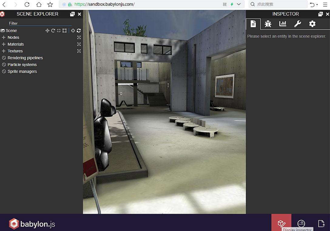Babylonjs 基础教程与填坑③sandbox沙盒、inspector调试器操作教程【新手必看】和Camera类详解_babylon sandbox-CSDN博客