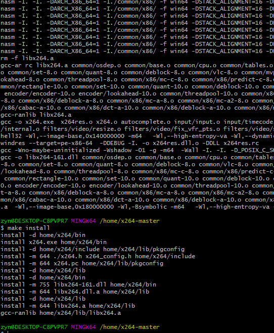 【X265】Win10环境编译x264 / x265，调用libx264 / libx265-CSDN博客