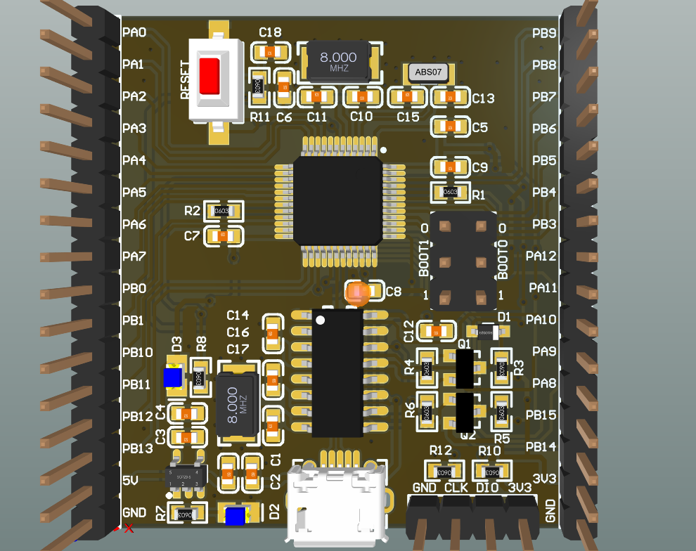 PCB设计之STM32最小系统板-CSDN博客
