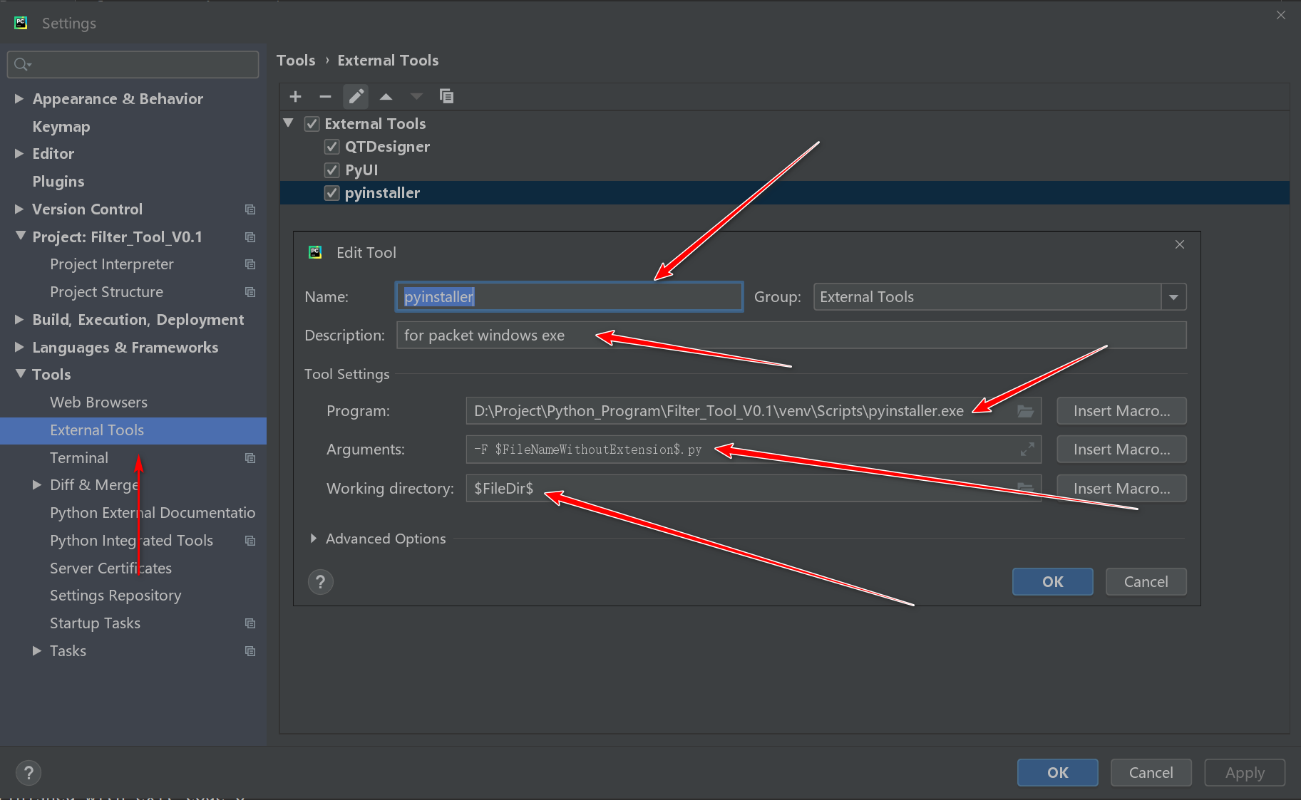 pycharm中使用pyinstaller 生成exe文件_pyinstaller pycharm external-CSDN博客