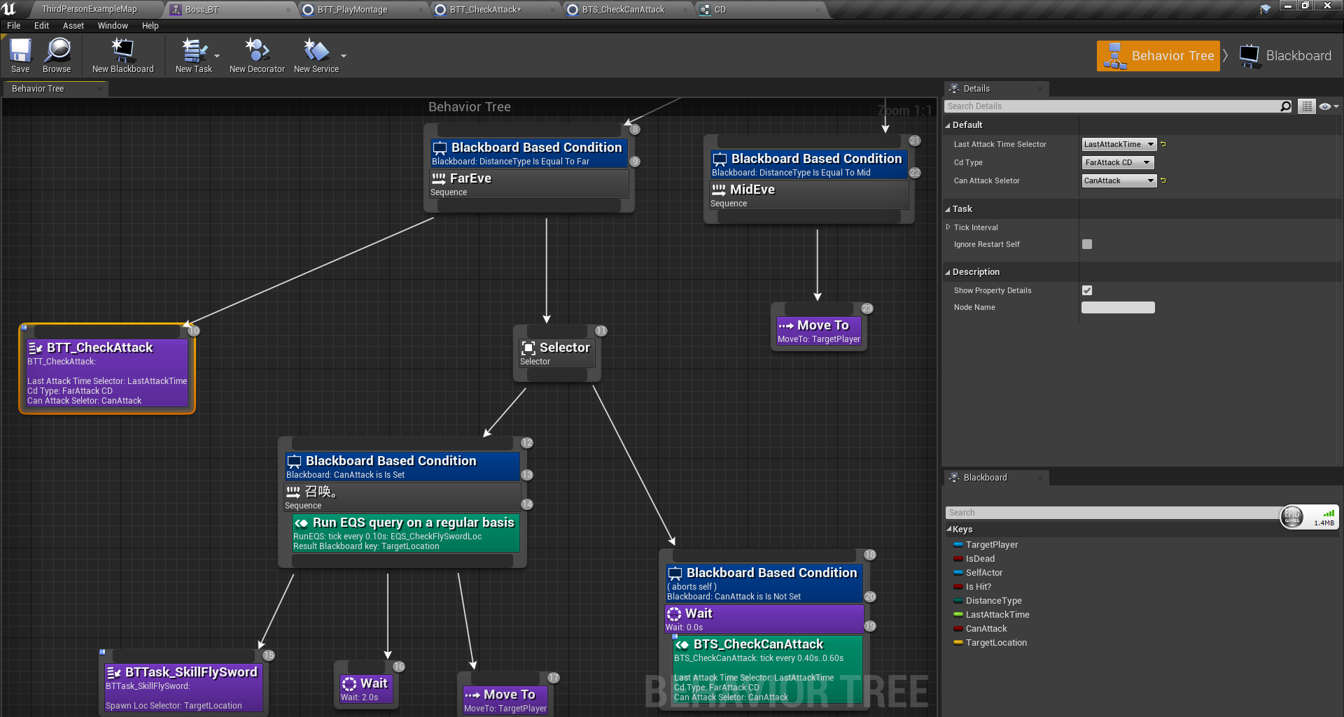 UE4 Boss AI试水(BTT BTS BTD EQS)_ue btd-CSDN博客