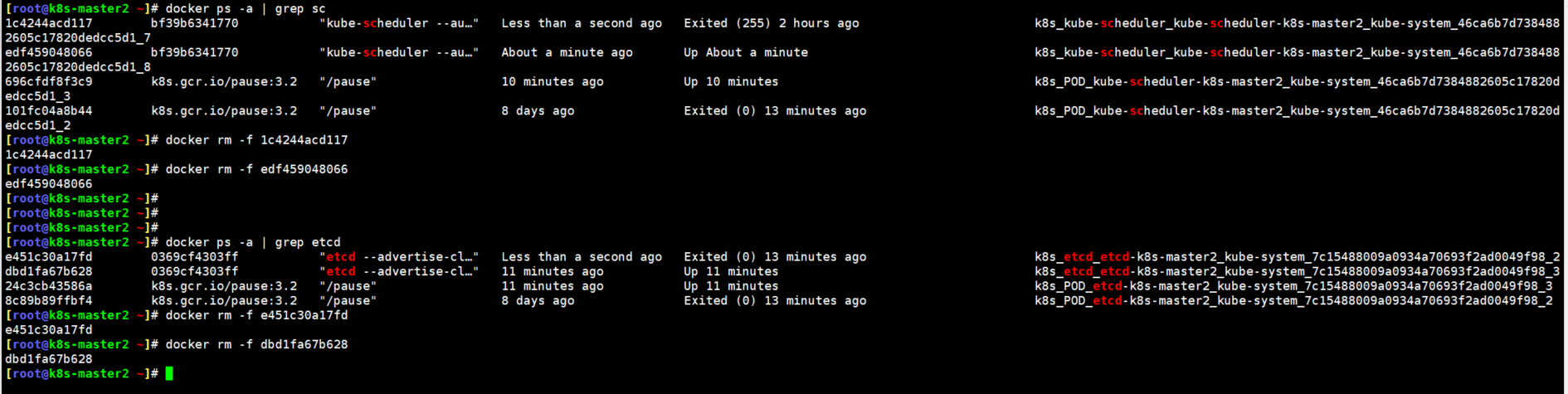 k8s核心组件报错Container image “k8s.gcr.io/kube-controller-manager:v1.19.6“ already present on machine ...
