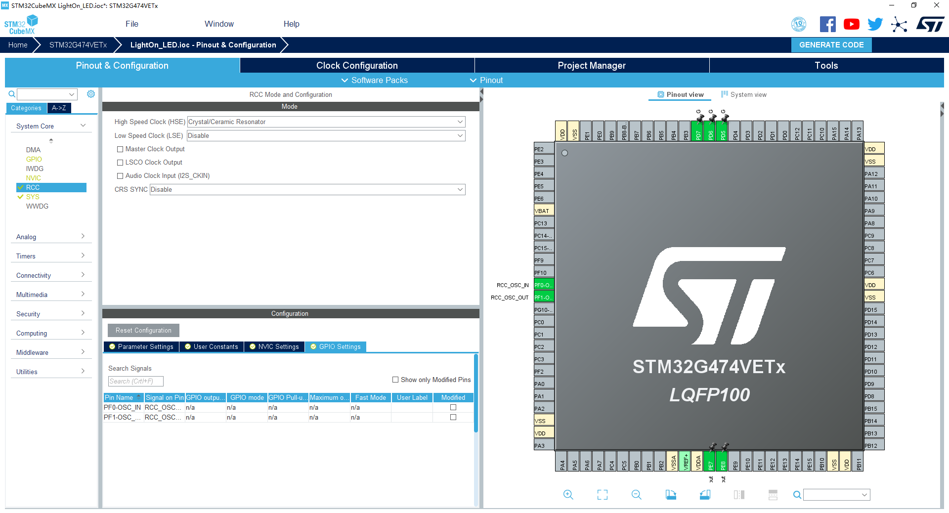 学习记录（二）LED闪烁 STM32CubeMX MDK5 ST-LinkV2 STM32G474VET6_stm32g474例程-CSDN博客