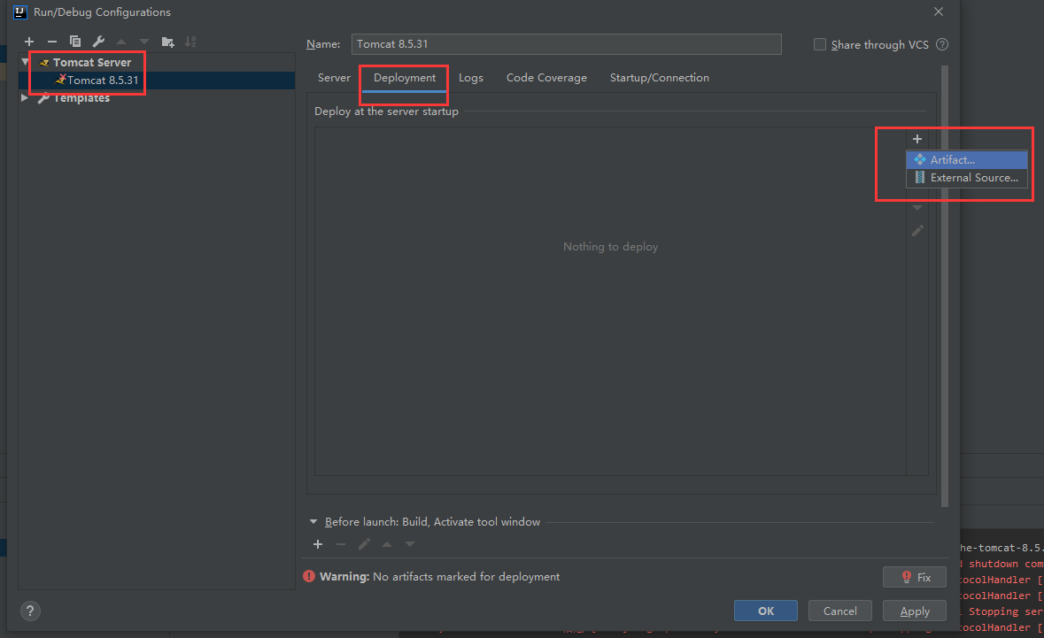 IDEA报错：There is no configured/running web-servers found! Please, run any web-configuration and ...