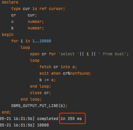 Oracle 动态执行sql／动态游标，使用拼接sql慢，可以优化为变量赋值_oracle游标拼sql并执行-CSDN博客