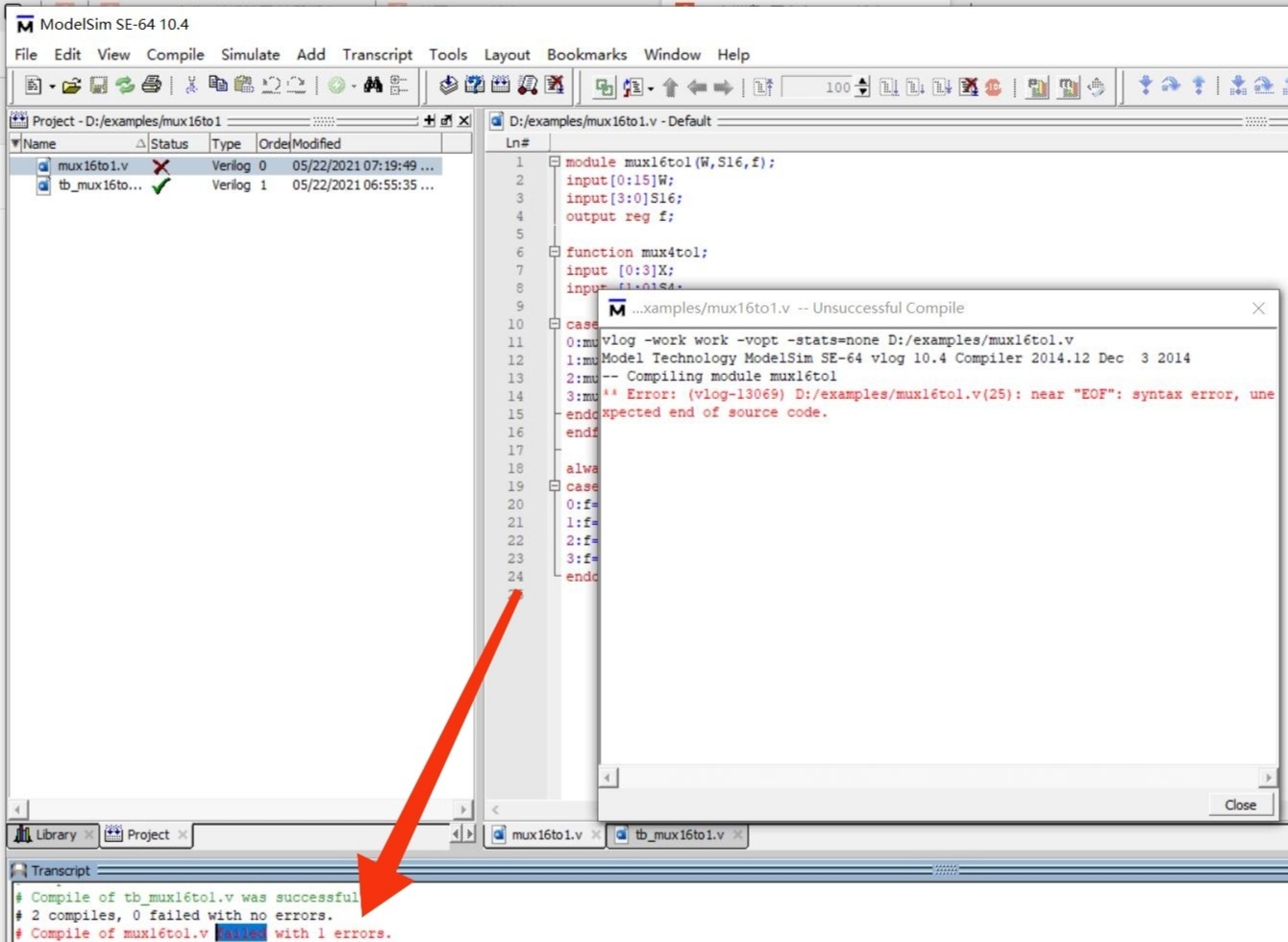 ModelSim SE-64 10.4的使用及书本121页个人实验_mmodelsimse10.4-CSDN博客