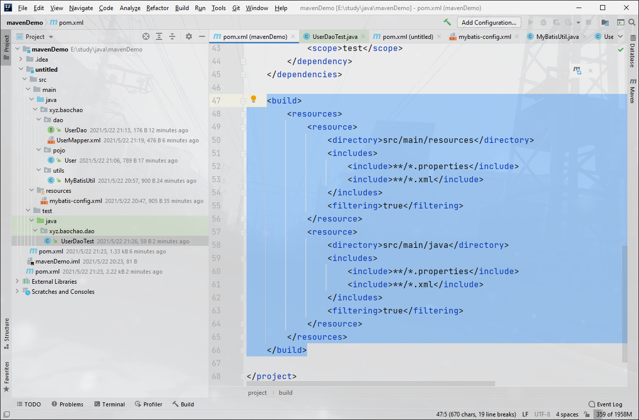 IDEA使用maven加载myBatis（保姆级多图）_idea maven mybatis-CSDN博客