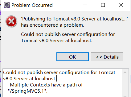 解决Tomcat的Could not publish server configuration for Tomcat v8.0 Server at localhost.-CSDN博客