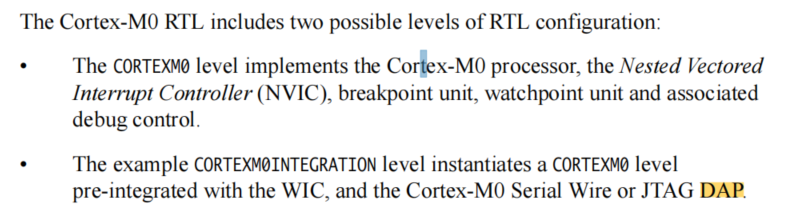 集成Cortex-M0内核-- Integration and Implementation Manual手册学习_m3 ...