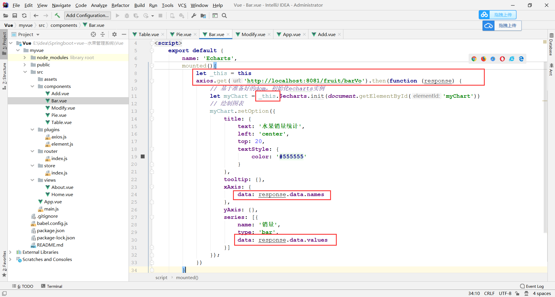 【水果管理系统】Spring Boot+MyBatis Plus+Vue+Element UI+ECharts+axios_基于springboot+vue水果销售网站-CSDN博客