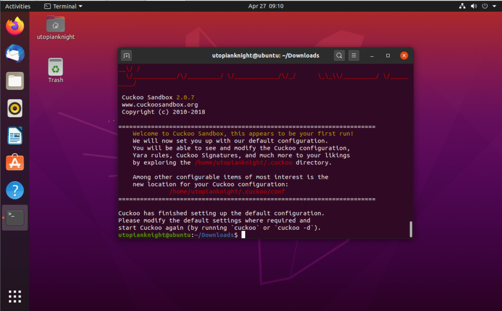 Ubuntu20.04系统Cuckoo sandbox所需环境搭建及安装(超详细图文)_cuckoosandbox-CSDN博客