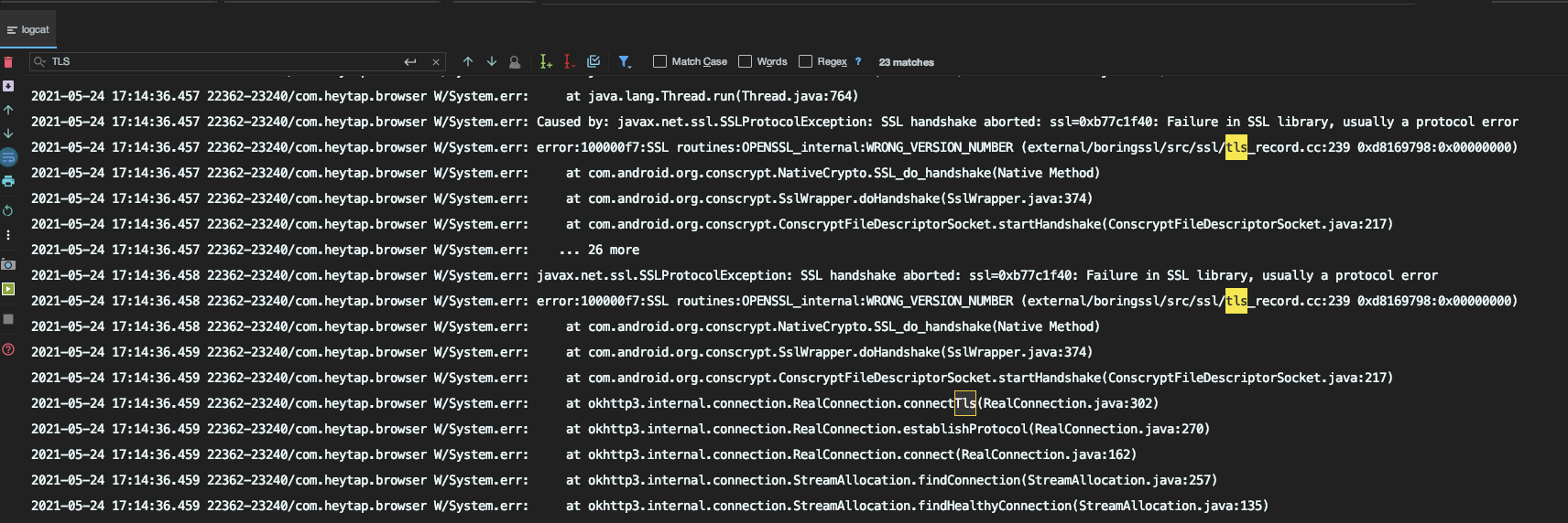 关于Okhttp 报javax.net.ssl.SSLHandshakeException: Handshake failed-CSDN博客