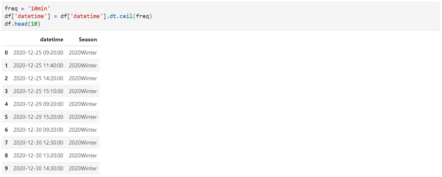 Python日期时间的四舍五入、上下取整_python对一列时间值取整点-CSDN博客