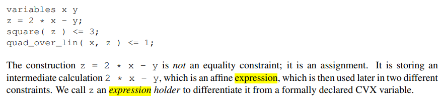 CVX约束中需要使用一些中间变量该怎么办_cvx 定义一个中间变量-CSDN博客