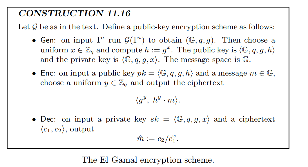现代密码学（三）_el gamal encryption scheme is not cca-secure. coul-CSDN博客