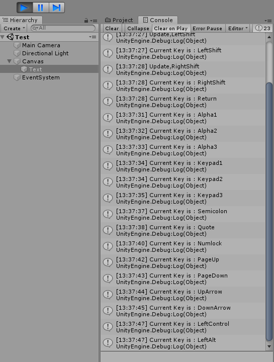 Unity模拟键盘信号对应输出keycode模拟键盘值unity 输出按键keycode Csdn博客 