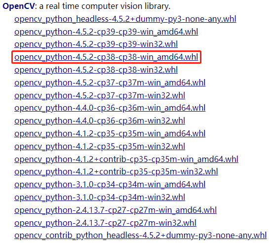 解决方案：安装opencv-python_opencv-python的whl文件-CSDN博客
