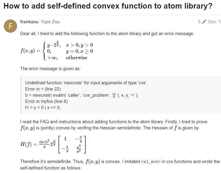 CVX限制条件或目标函数涉及到除法怎么办_cvx除法-CSDN博客