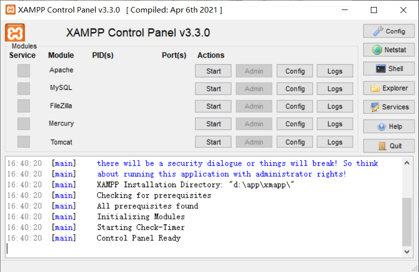 2021-05-24 XAMPP安装配置部署过程完整记录（win10）_xampp安装教程与配置win10-CSDN博客