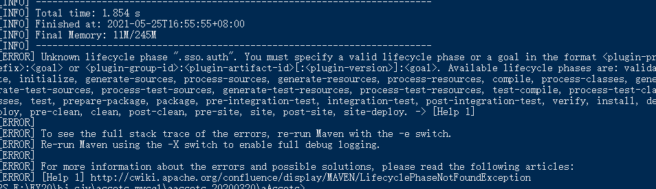 Unknown Lifecycle Phase “xxxx“ You Must Specify A Valid Lifecycle