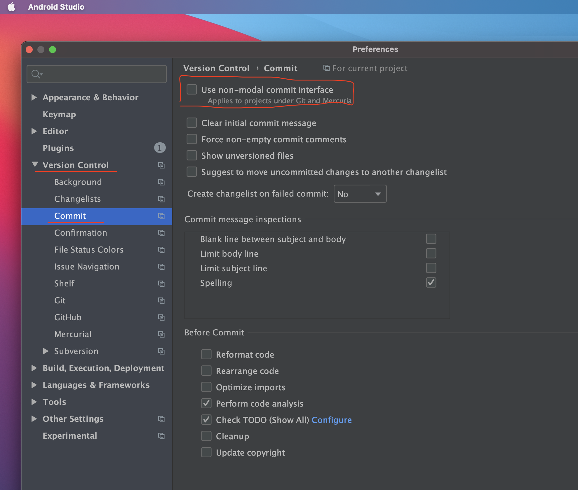 Android Studio中显示git的Local Changelist_android studio git显示 local change-CSDN博客