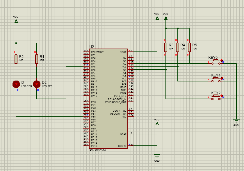 使用keil5及Proteus8.7的LED按键电路亮灭仿真_vartypes.h-CSDN博客