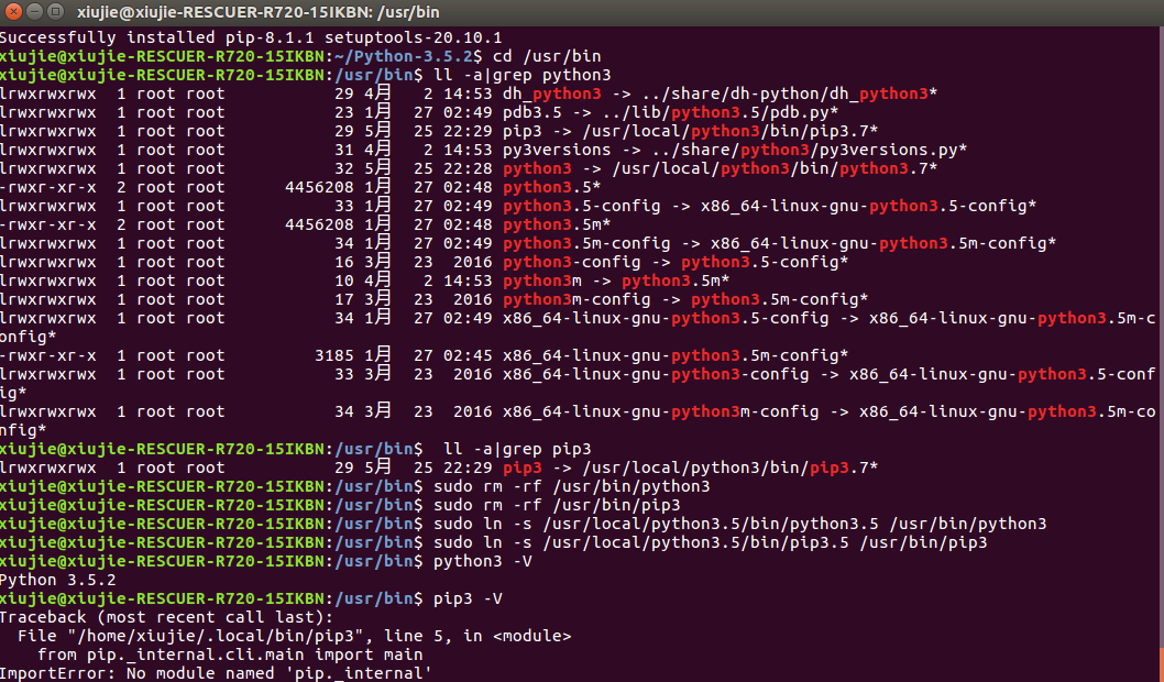 卸载Ubuntu中带的Python3.5.2并重装_ubuntu16 重装系统自带python3.5-CSDN博客