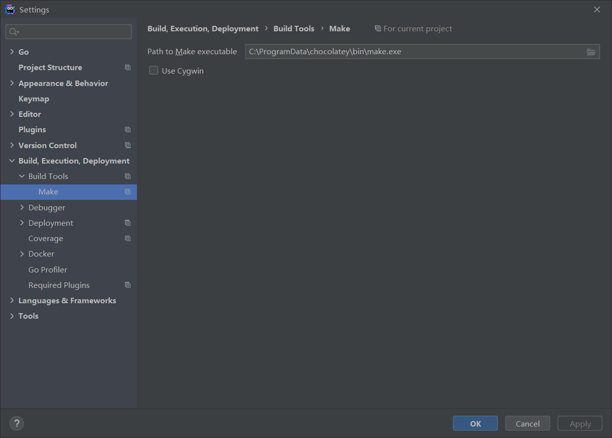 windows下goland中makefile的使用_goland makefile-CSDN博客