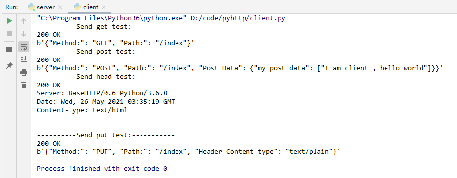 【Python 基础】网络编程 - Python写一个简单的HTTP服务端和客户端，实现Client/Server交互_client server用python-CSDN博客