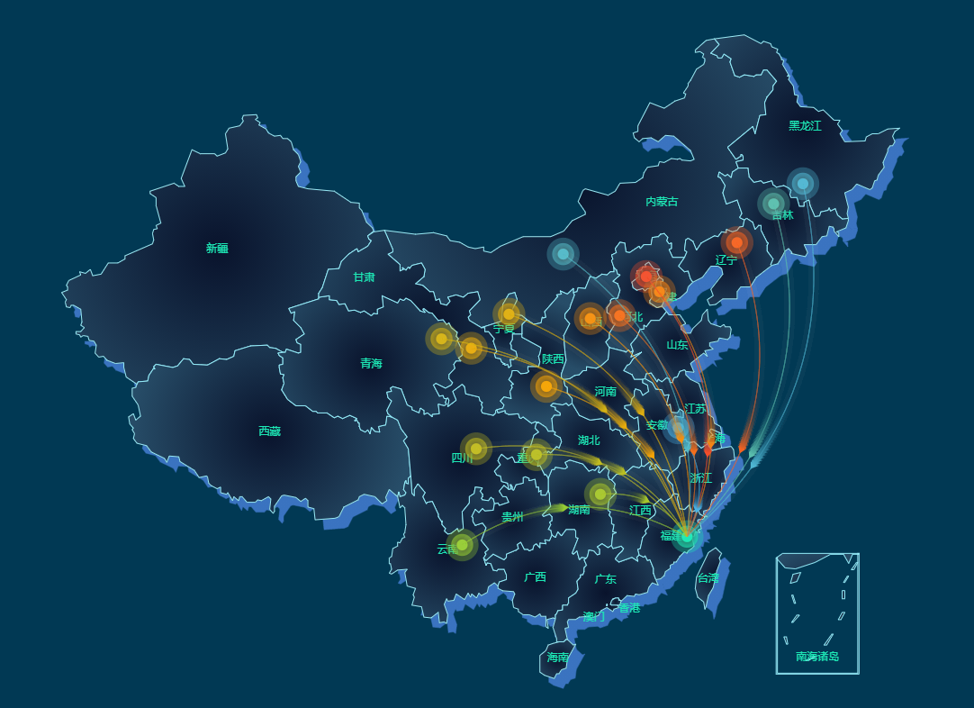 Echarts：中国地图echarts3d中国地图 Csdn博客 