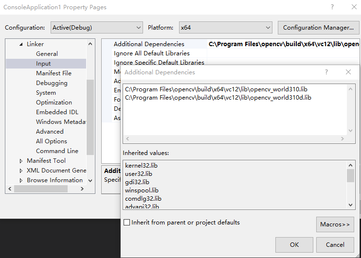 VS2013测试opencv无法打开opencv_world310.lib的解决方法_opencv 无法打开文件highgui310d.lib-CSDN博客