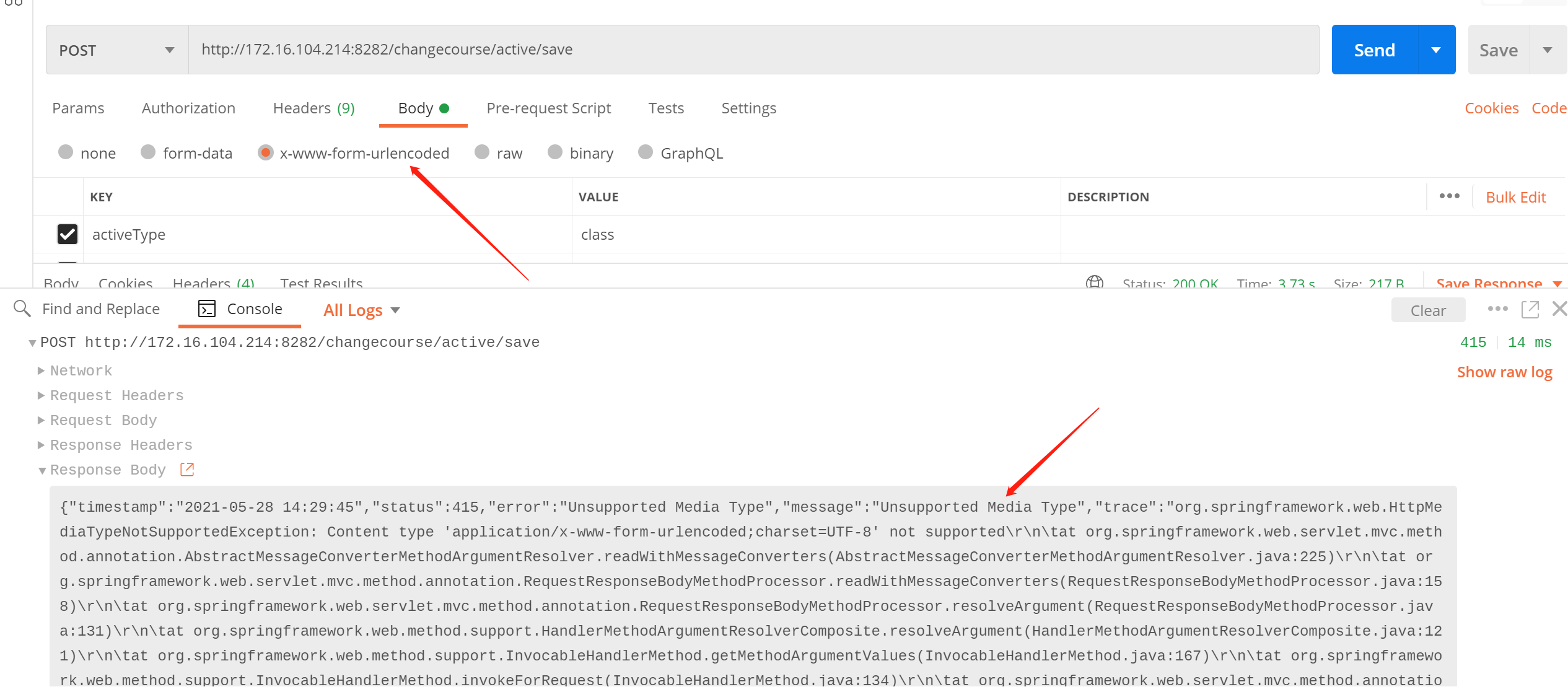 解决415报错Postman中Unsupported Media Type的问题_redirect error :415 unsupported media type: [no bo-CSDN博客