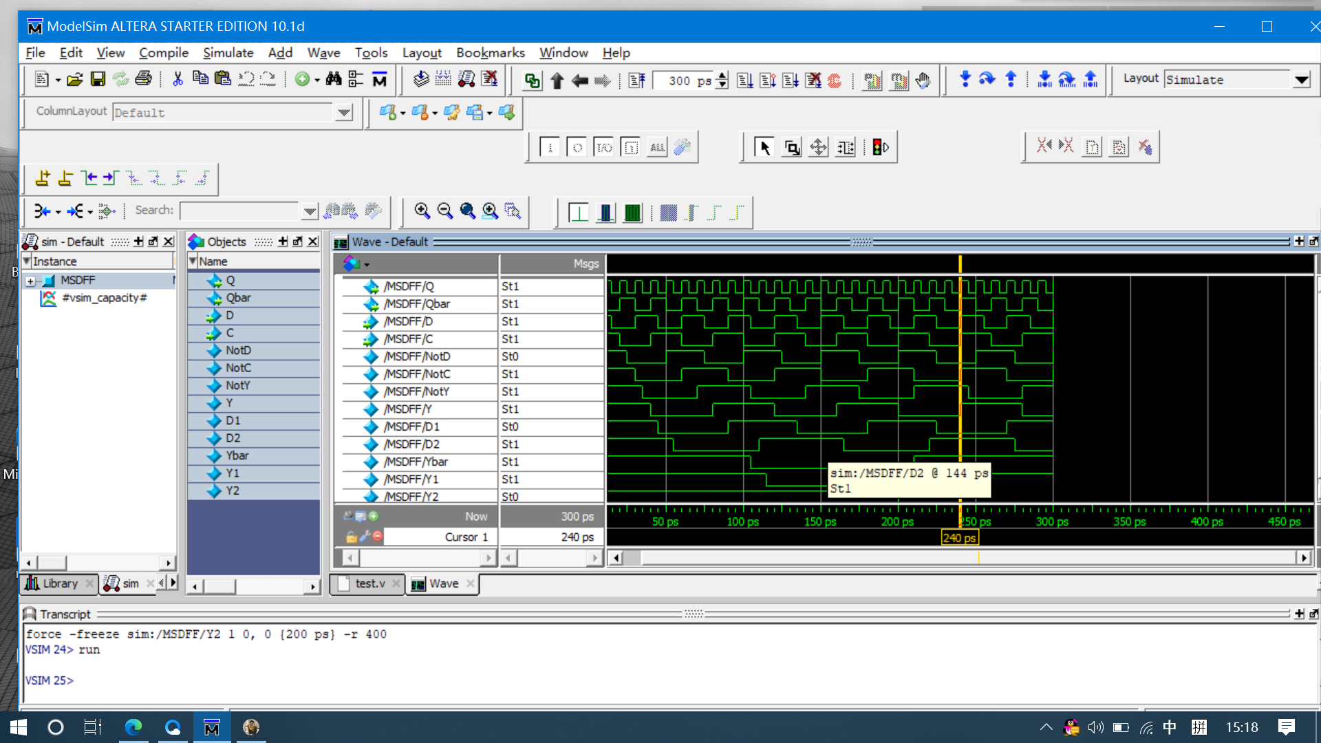 Modelsim工程仿真和主从D触发器的门级建模_modelsim怎么看门级电路图-CSDN博客
