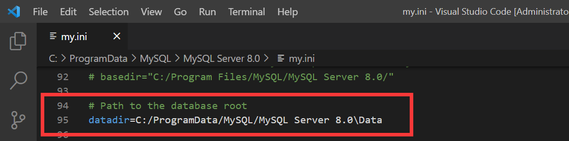 修改mysql80290 数据库存储文件的路径修改mysql80数据存储路径 Csdn博客 