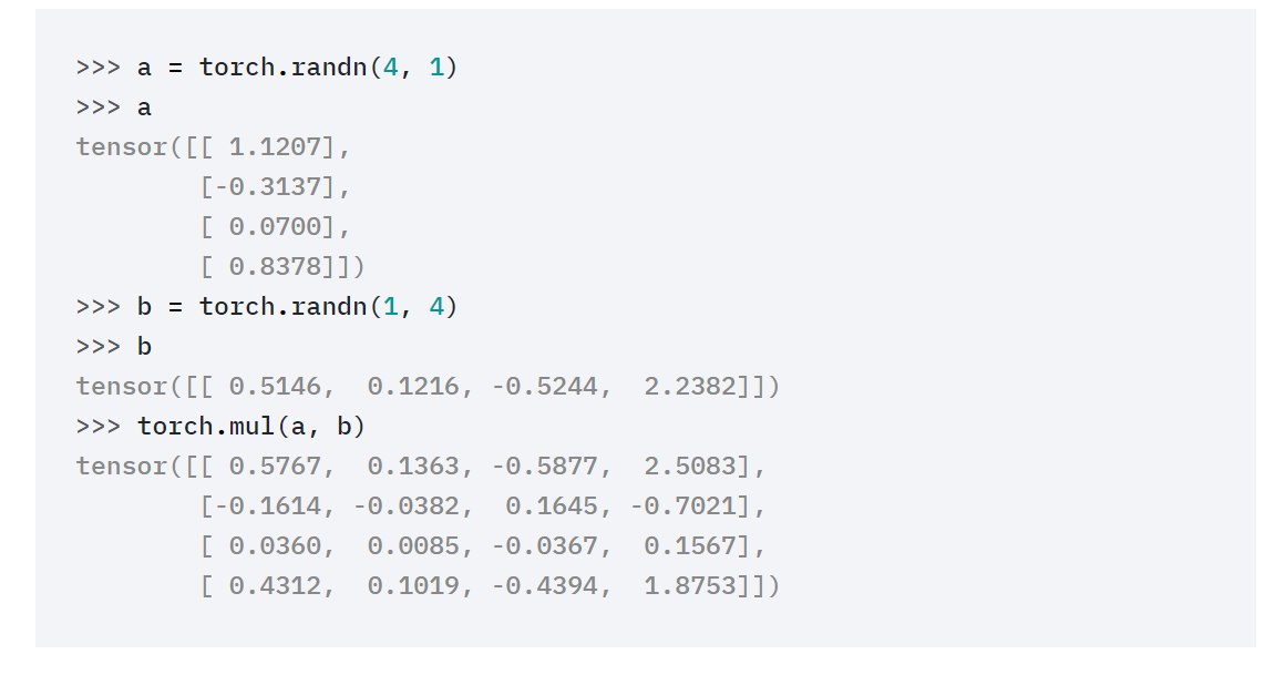 pytorch中的乘法操作_两个torch相乘-CSDN博客