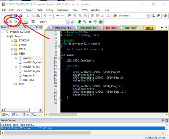 STM32F103RCT6学习笔记03——使用固件库与软件延时输出方波_stm32f103rct6固件-CSDN博客