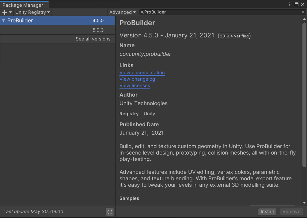 unity如何安装ProBuilder插件及其使用教程_probuilder怎么下-CSDN博客