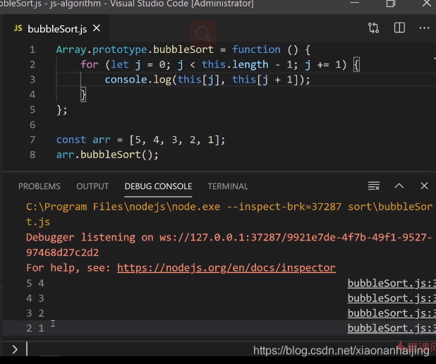 Js实现冒泡排序javascript冒泡排序案例 Csdn博客