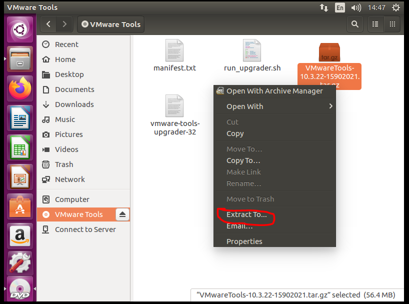 解决ubuntu安装VMwareTools时，VMwareTools文件夹为空_vmware tools没有文件-CSDN博客