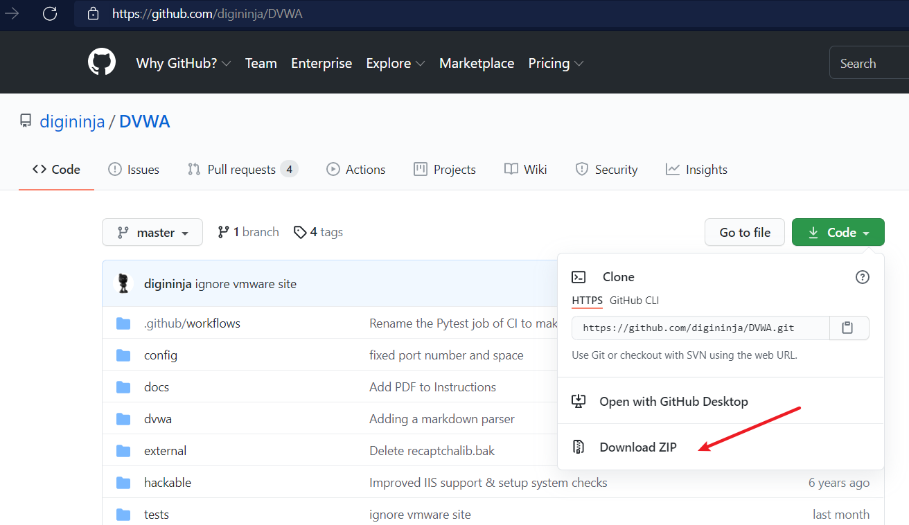 Windows10环境搭建DVWA及遇到的坑解决办法_dvwa搭建打开dvwapage文件失败-CSDN博客