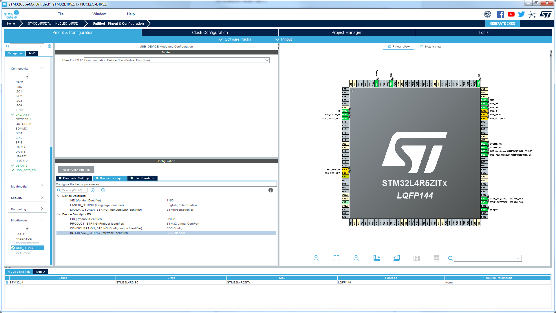 （USB系列一）stm32 CubeMX usb虚拟串口 usb virtual port com_stm32链接usb hub-CSDN博客
